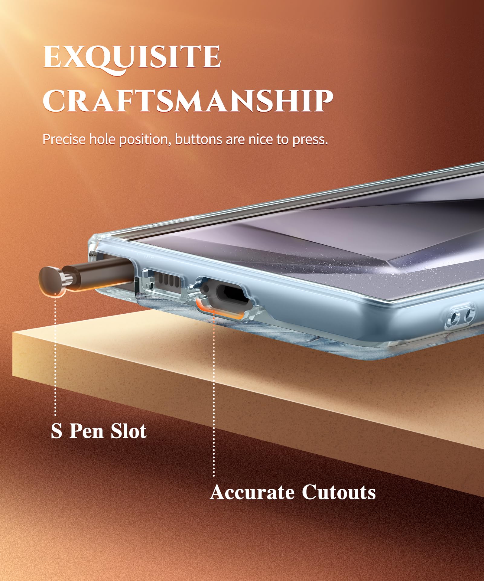 GVIEWIN for Samsung Galaxy S24 Ultra Case, [Slide Camera Cover & Built-in Screen Protector] [2 ...