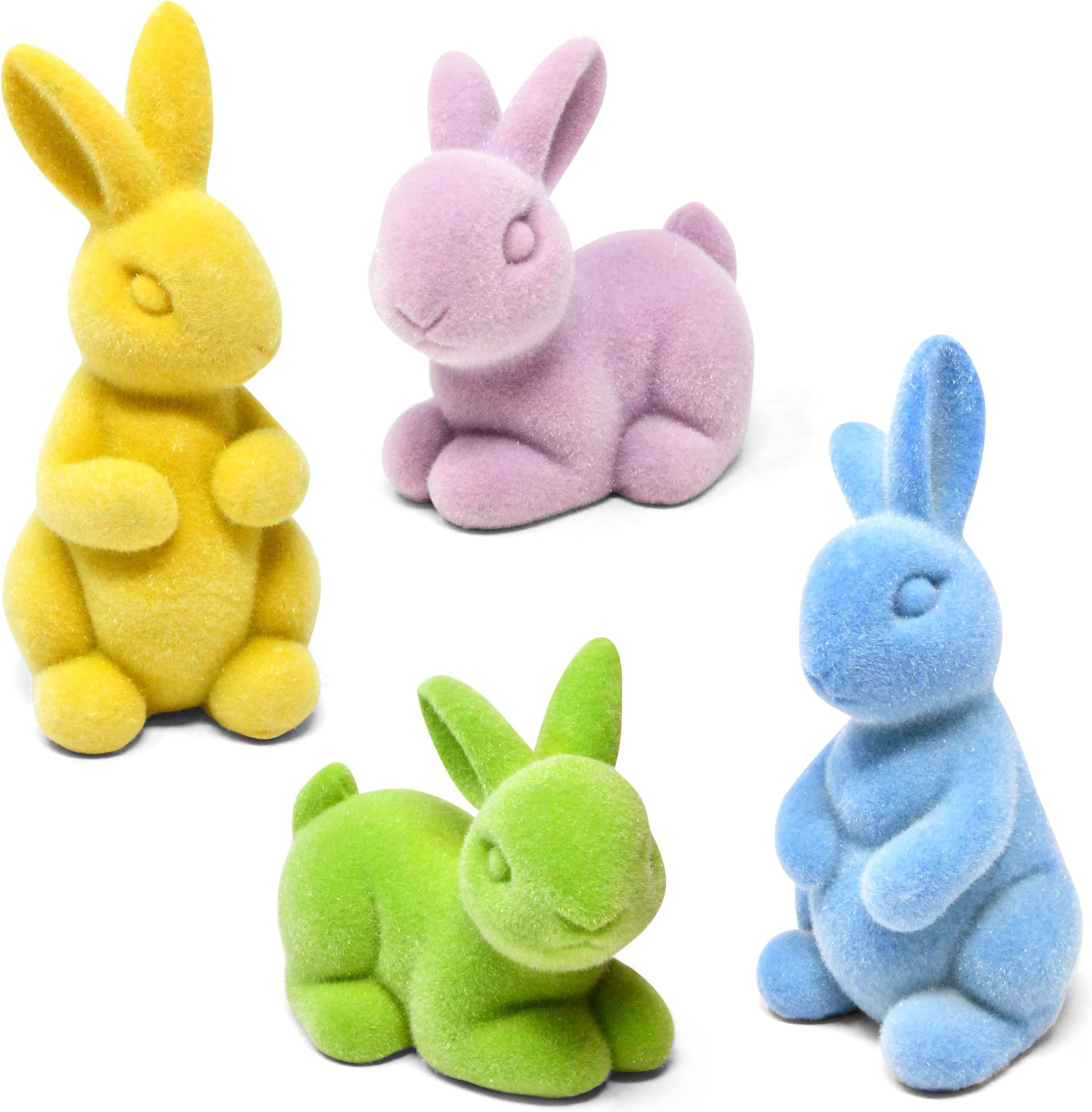 Amazon.com: Nature Vibe 5 Inches Moss Easter Bunny Home Decor, Set of ...