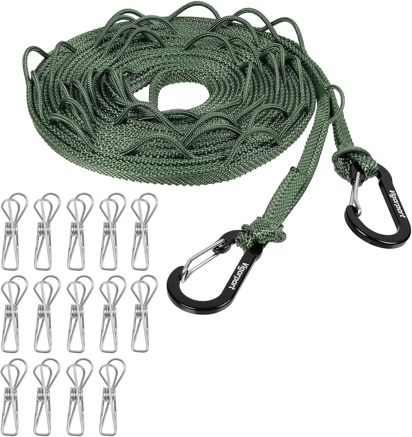 Amazon.com: Vigorport Portable Travel Clothesline, Windproof Clothes ...