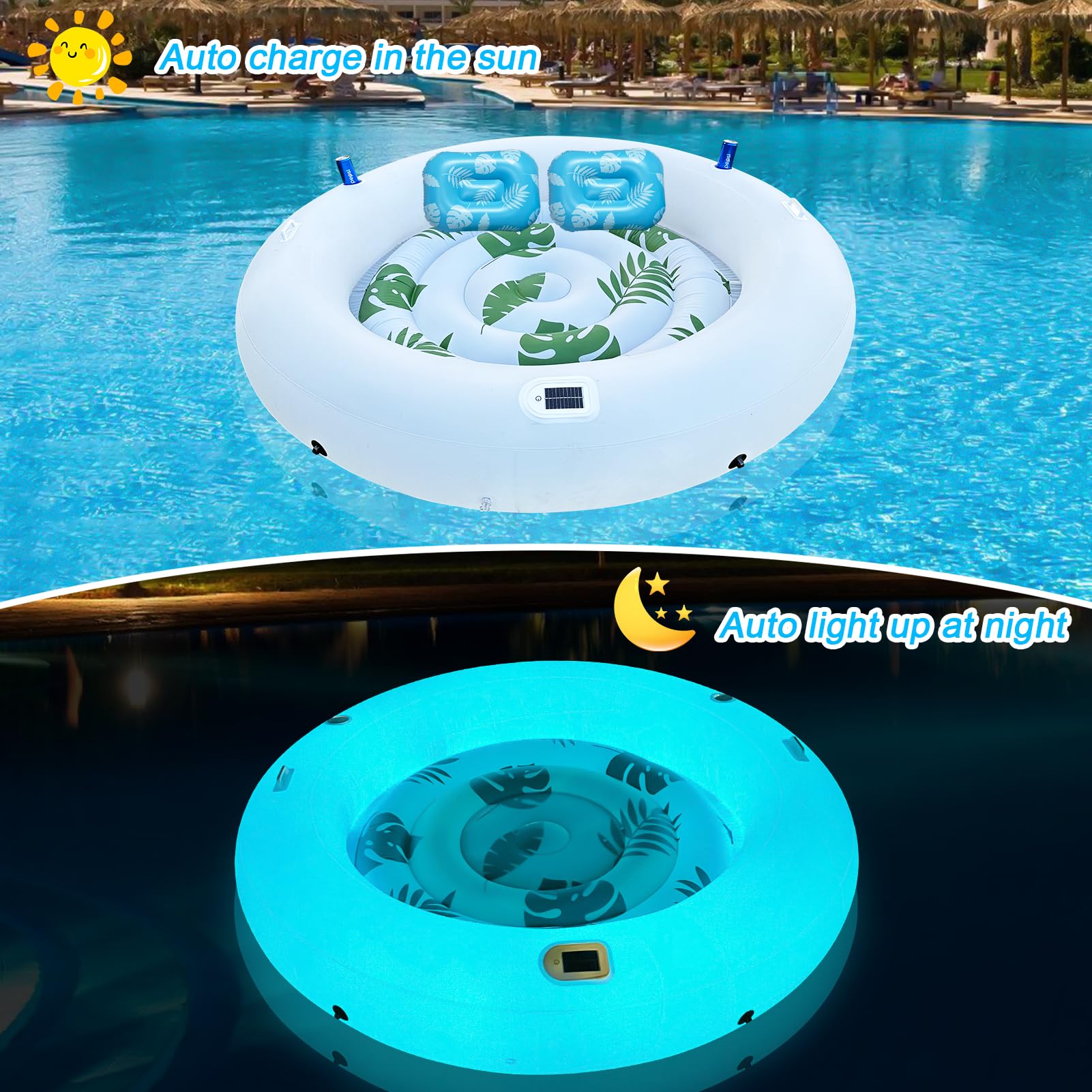 Snapklik.com : Inflatable Tanning Pool Lounger Float For Adults, Solar ...