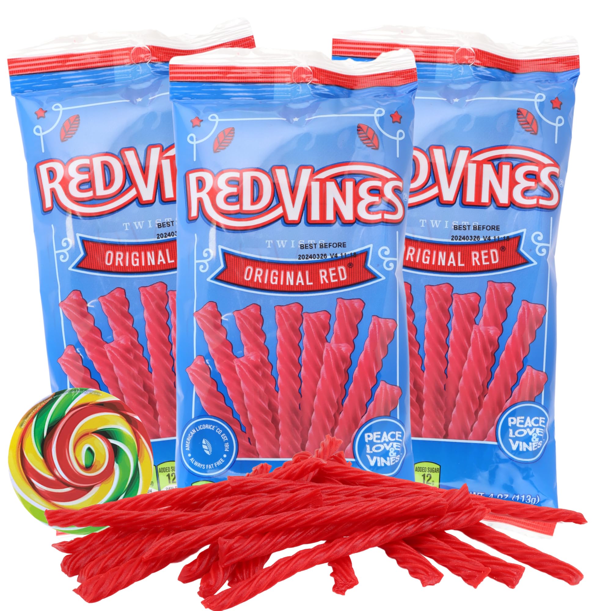 Amazon.com : Original Red Licorice Twists, Chewy Cherry Flavored Gummy ...