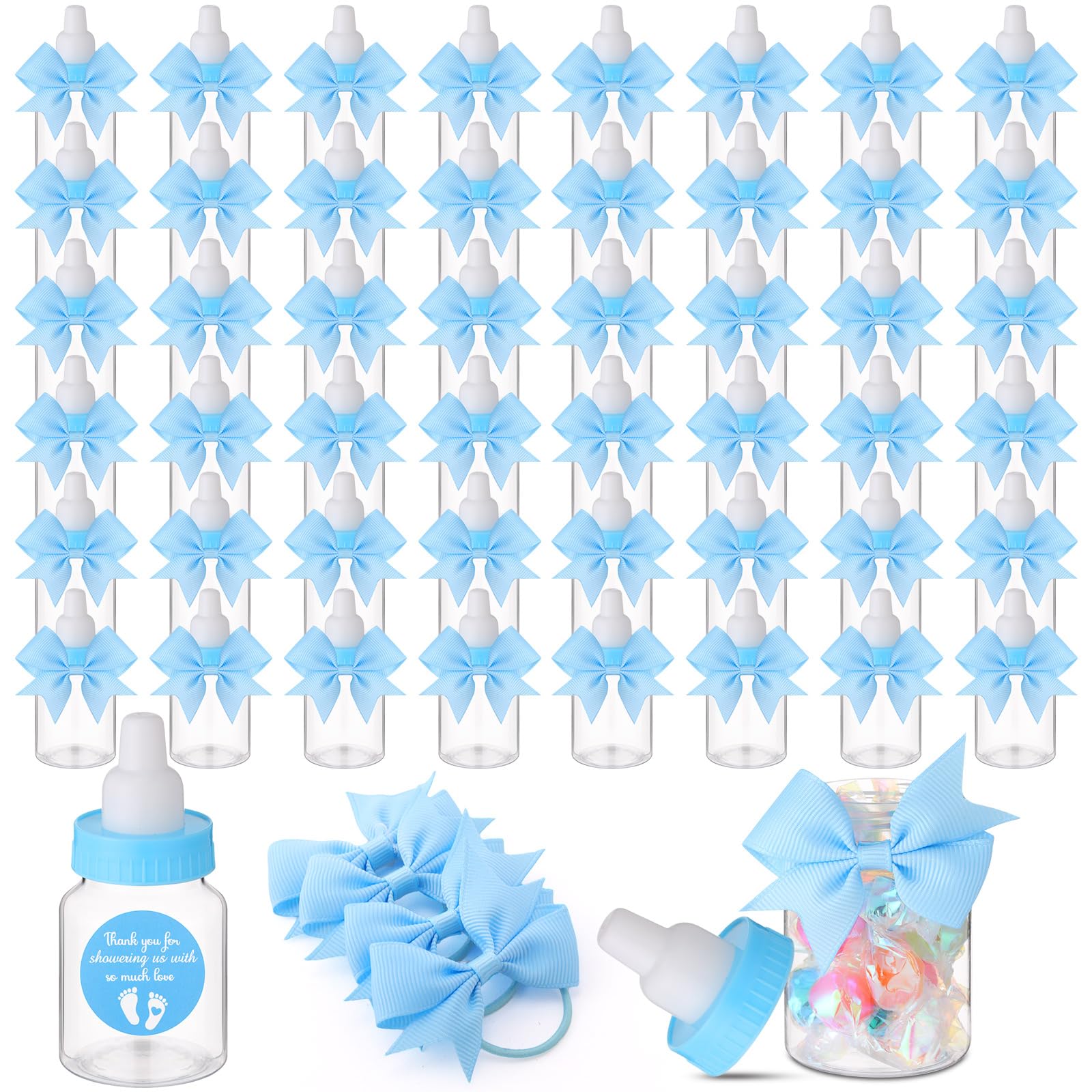 Snapklik.com : Teenyyou 48 Set 3.5 Inch Blue Mini Baby Bottles For Baby ...