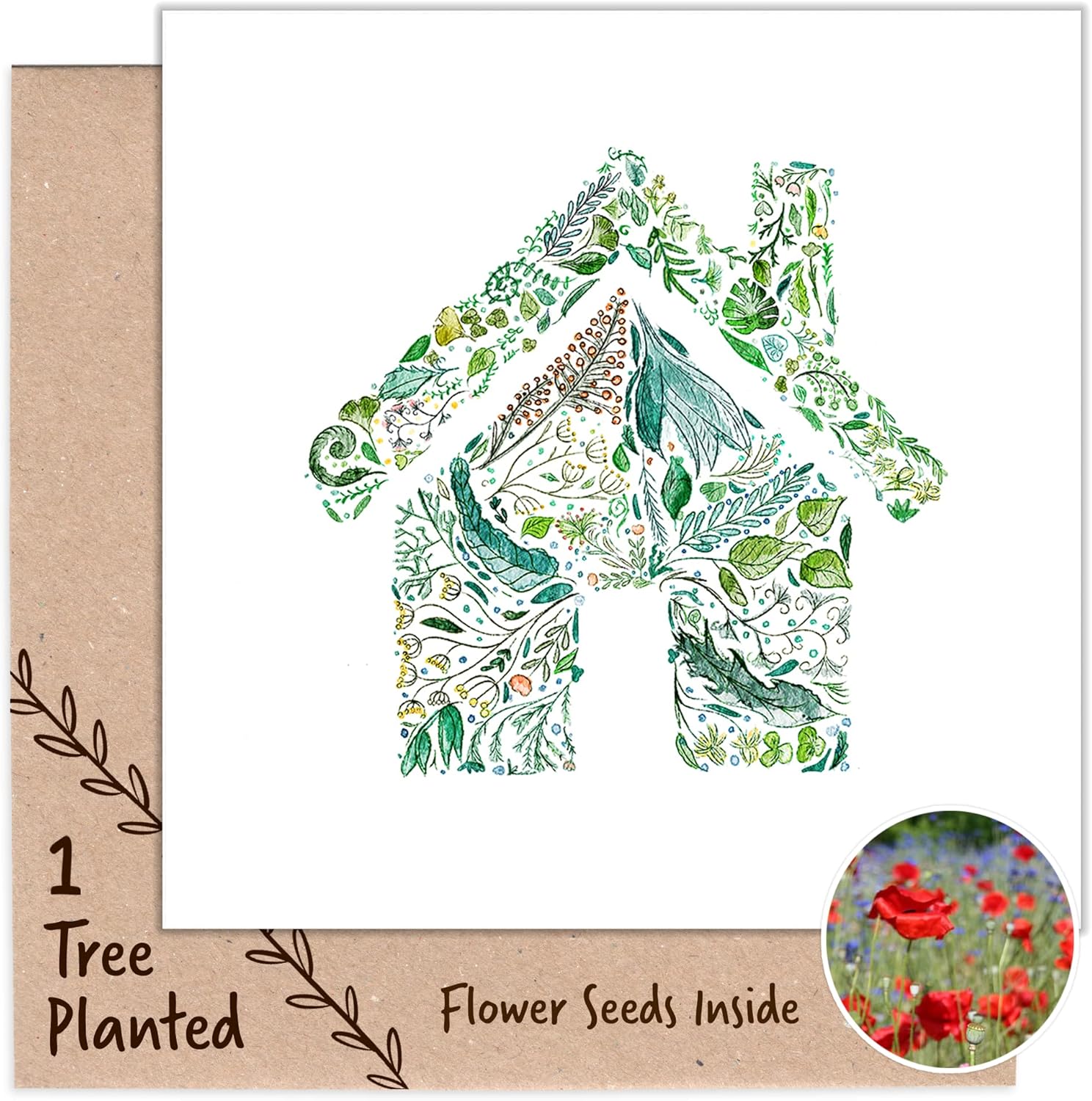 1 Tree Cards Eco Friendly New Home Card with Plant a Tree Gift and ...