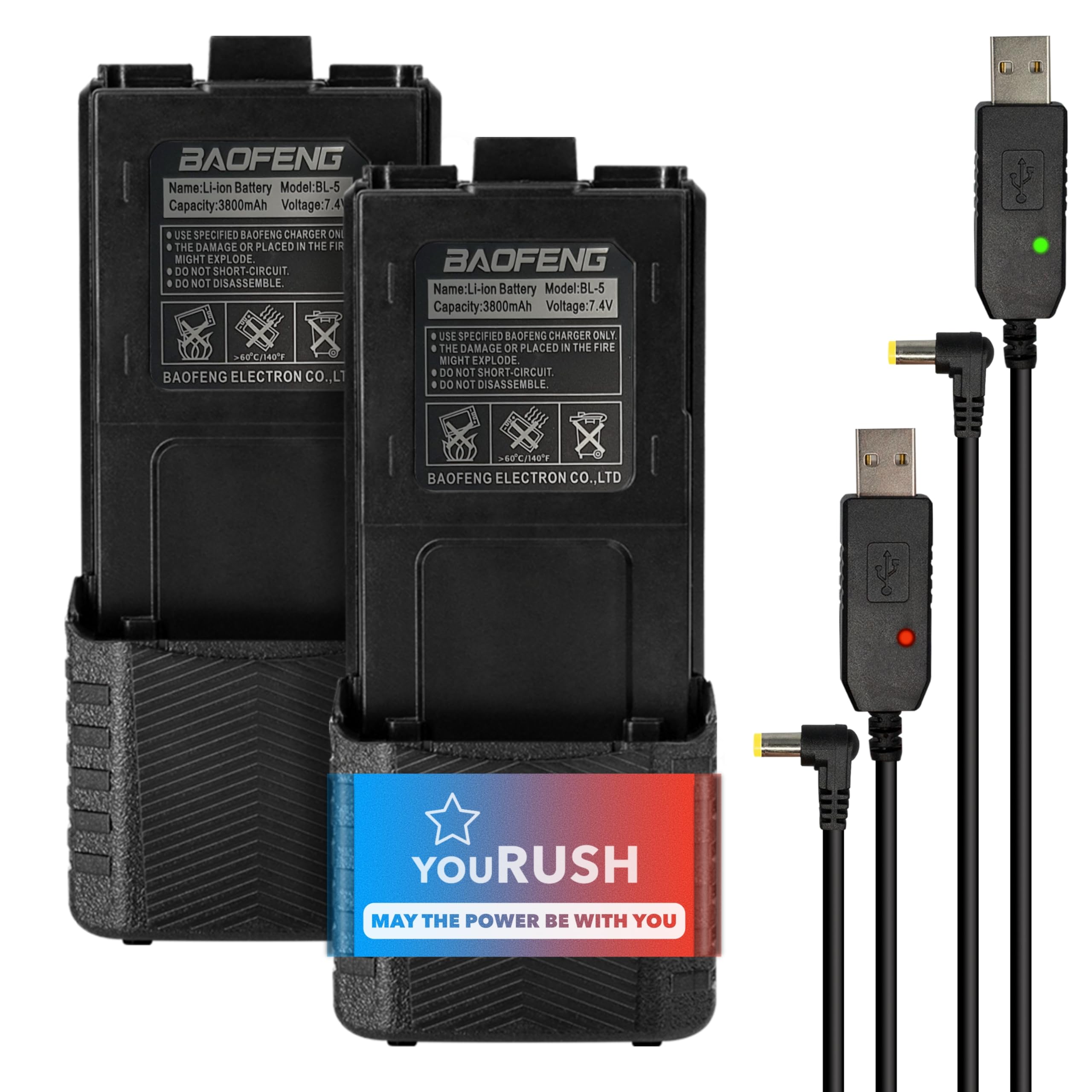 Baofeng Uv5r Mini Baofeng Bf-f8hp Extended Battery 2-Pack BaoFeng UV-5R ...