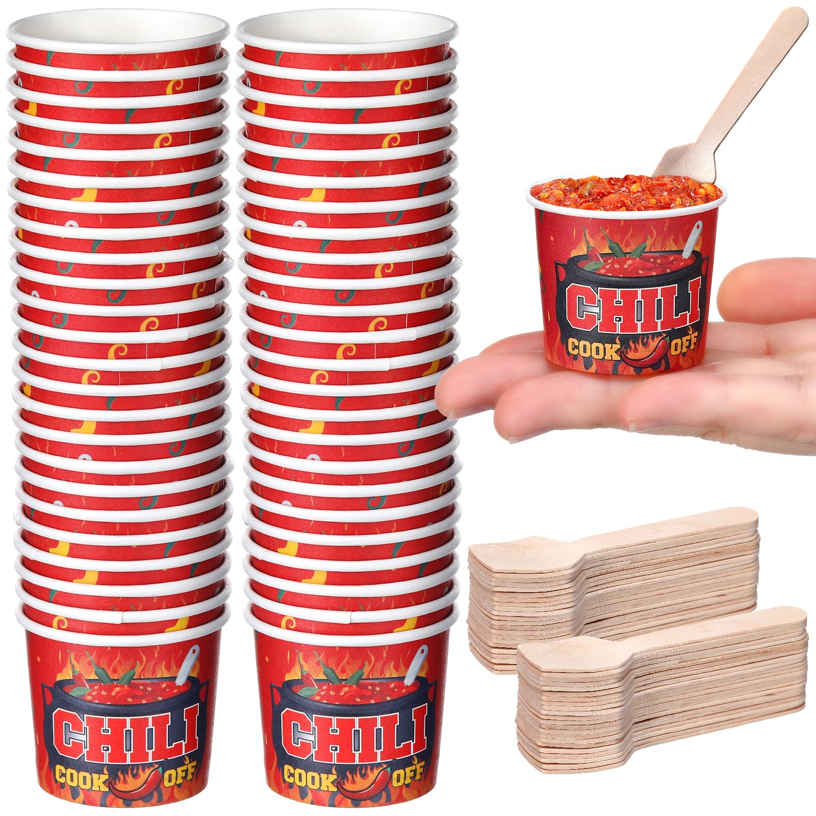 Amazon.com: Teenyyou 100 Pcs Chili Cook off Party Decorations, 50 Pcs 2 ...