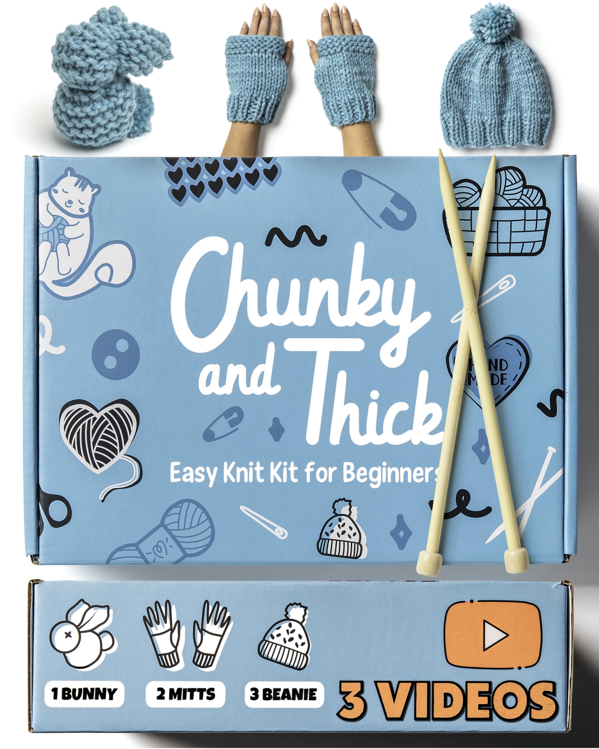 Amazon.com: Complete Knitting Kit for Beginners - Learn to Knit Kit ...