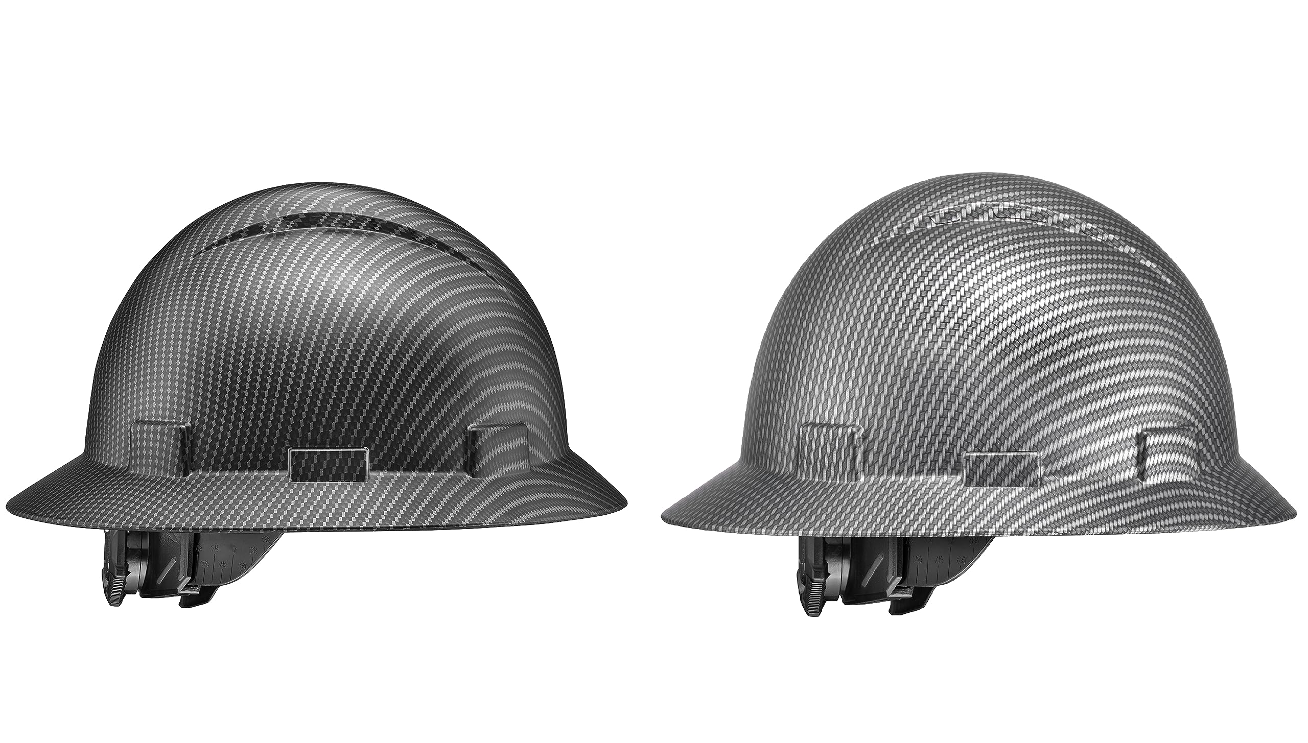 ACERPAL Full Brim Hard Hat - OSHA Safety Helmet - Black + Dark Grey ...