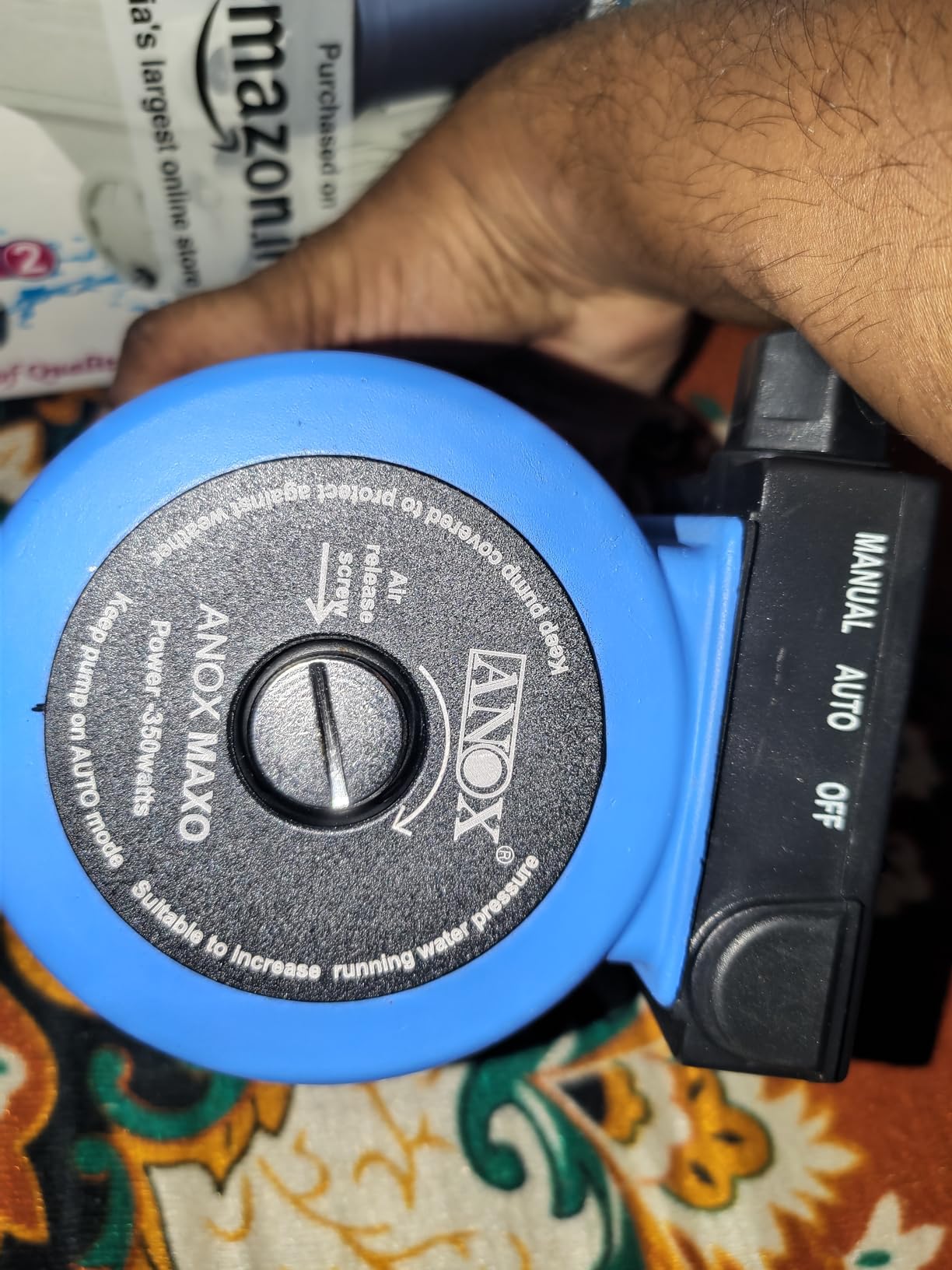 ANOX MAXO AUTOMATIC WATER PRESSURE PUMP 350WATTS WITH FLOW SENSOR FOR ...