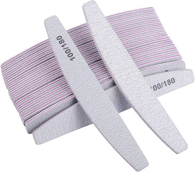 Professional Nail File emery boards 12PCS Double-Sided Emery Board ...