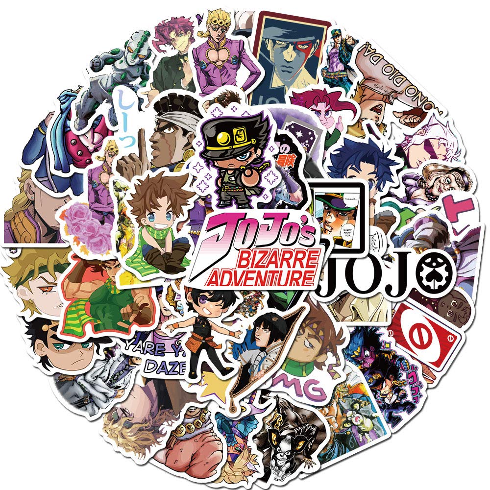 Buy Anime JoJo's Bizarre Adventure Stickers for Water Bottle(50pcs Pack ...