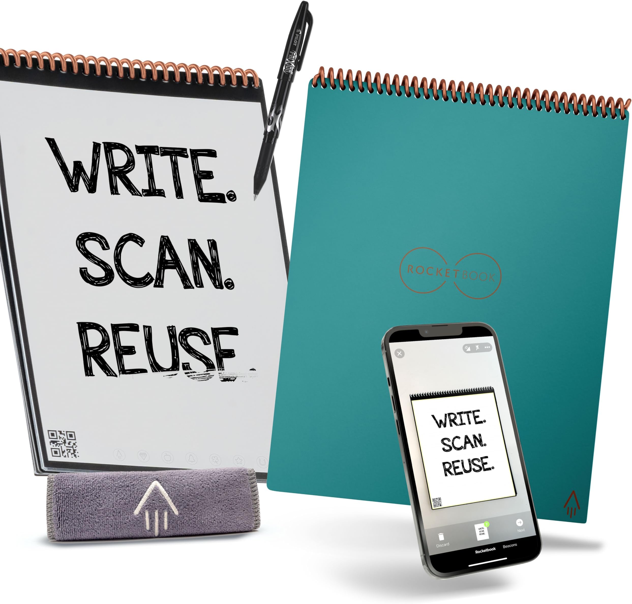 Amazon.com: Rocketbook Flip Reusable Smart Notepad | Eco-Friendly ...