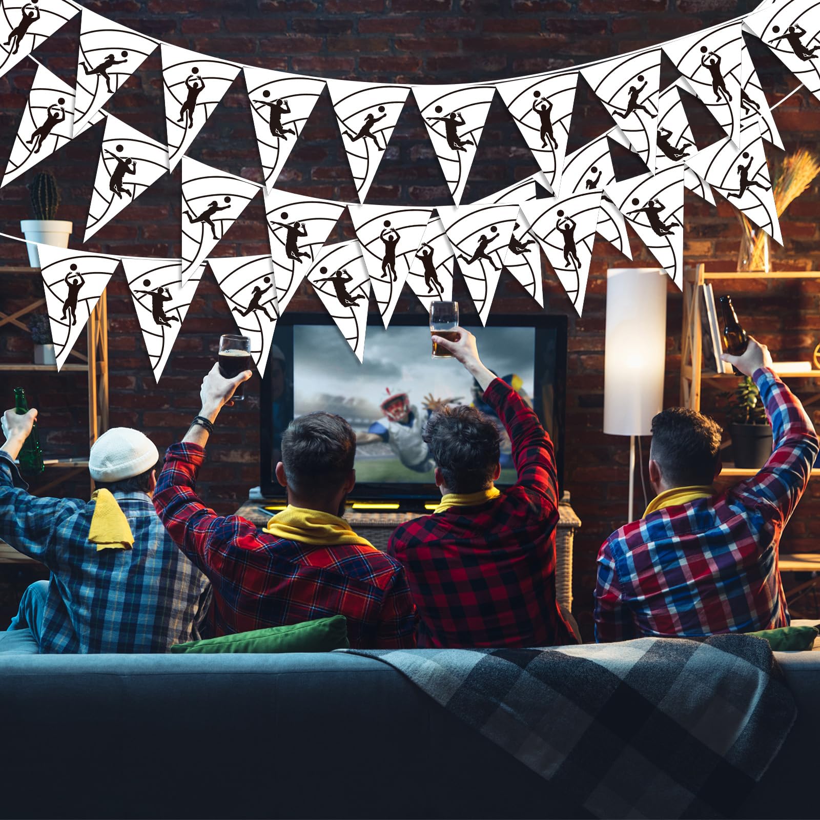 Snapklik.com : 5 Pcs 49 Ft Volleyball Party Decorations Pennant Banner ...