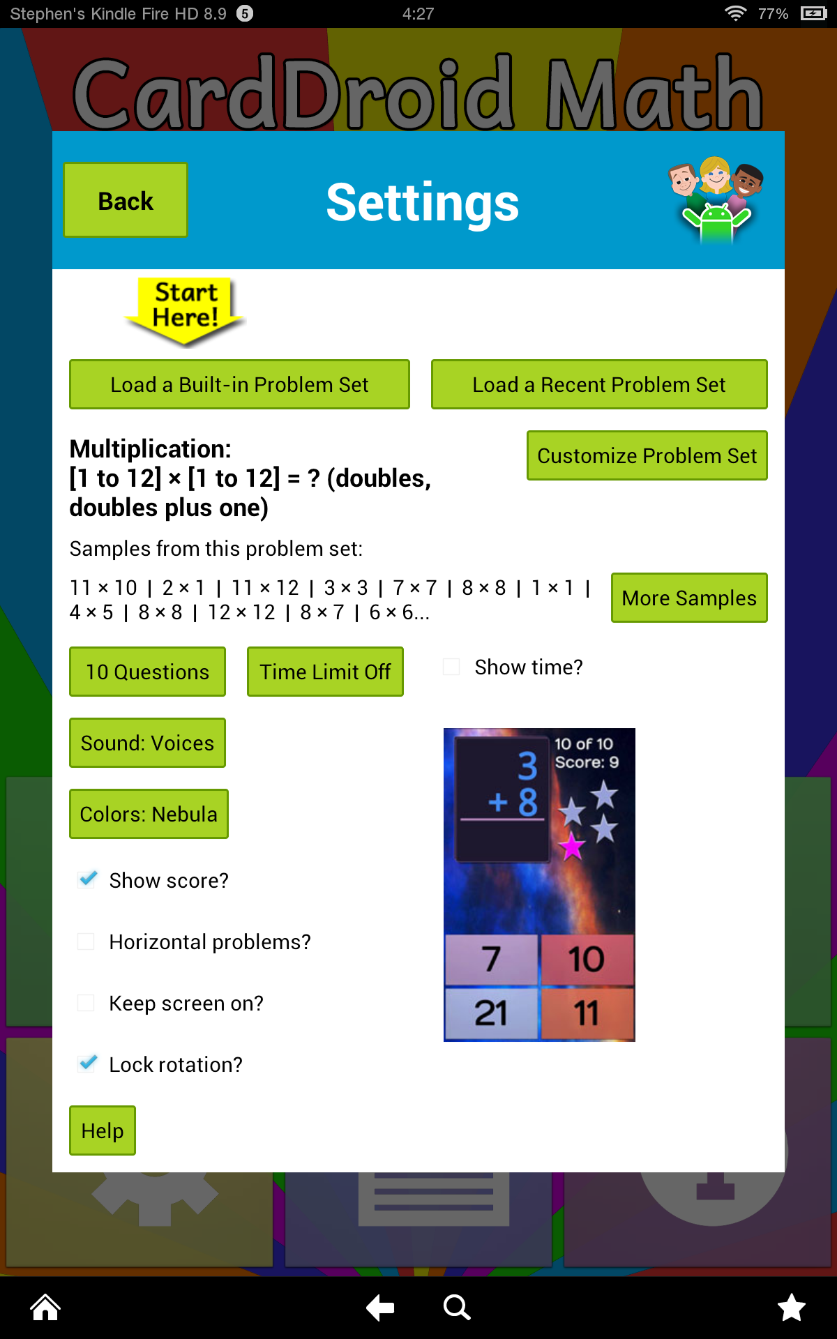 CardDroid Math Flash Cards - App on Amazon Appstore