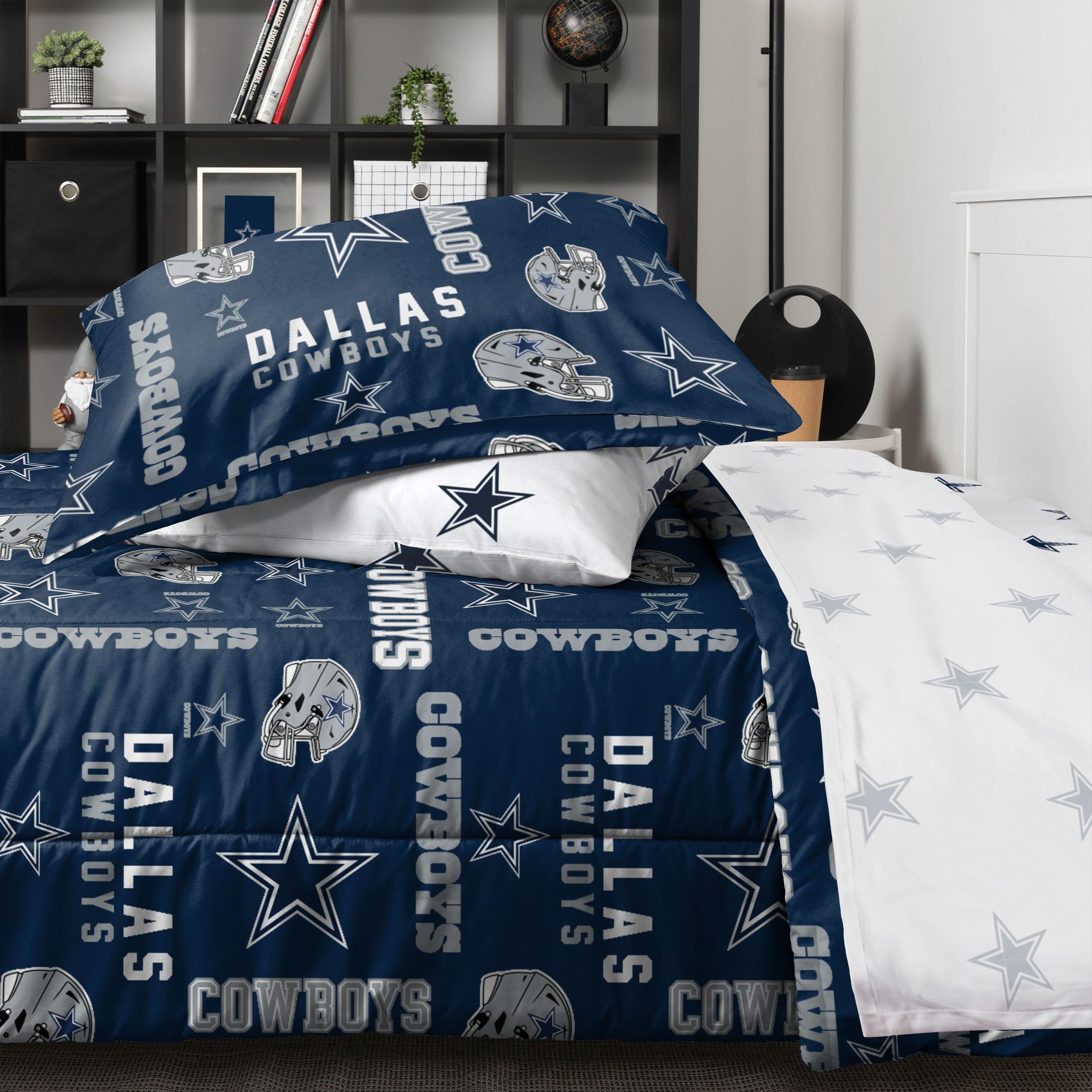 FOCO NFL Team Logo Bed in a Bag Comforter Sheets Pillow Cases Bedding 5 ...