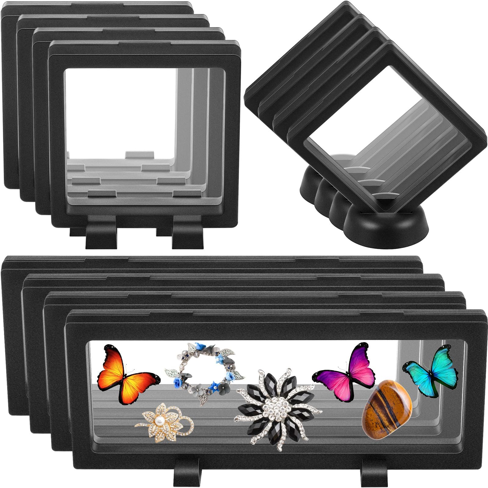 Amazon.com: 3D Floating Display Case, Transparent PE Film Jewelry Storage Box, Coins Challenge ...