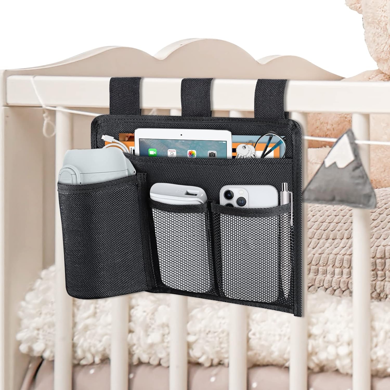 Amazon.com: AKAYOK Bedside Caddy Organizer - Bed Organizer Caddy for ...