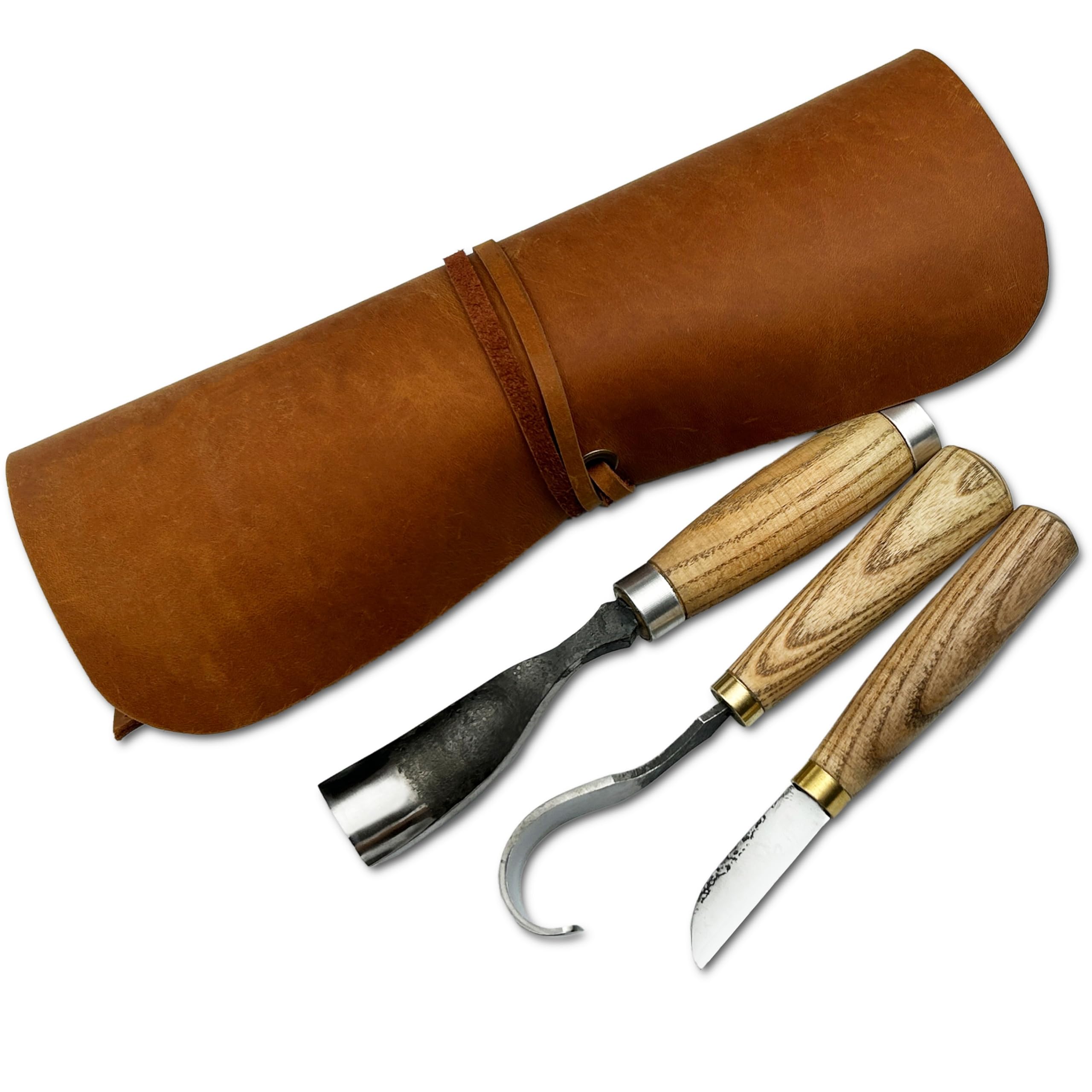 Amazon.com: 3 Piece Spoon Carving Tool Set Includes Hook Knife ...