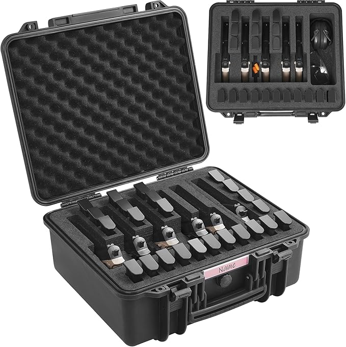 Amazon.com: VEVOR Hard Pistol Cases with Pre-cut Lining, Waterproof ...