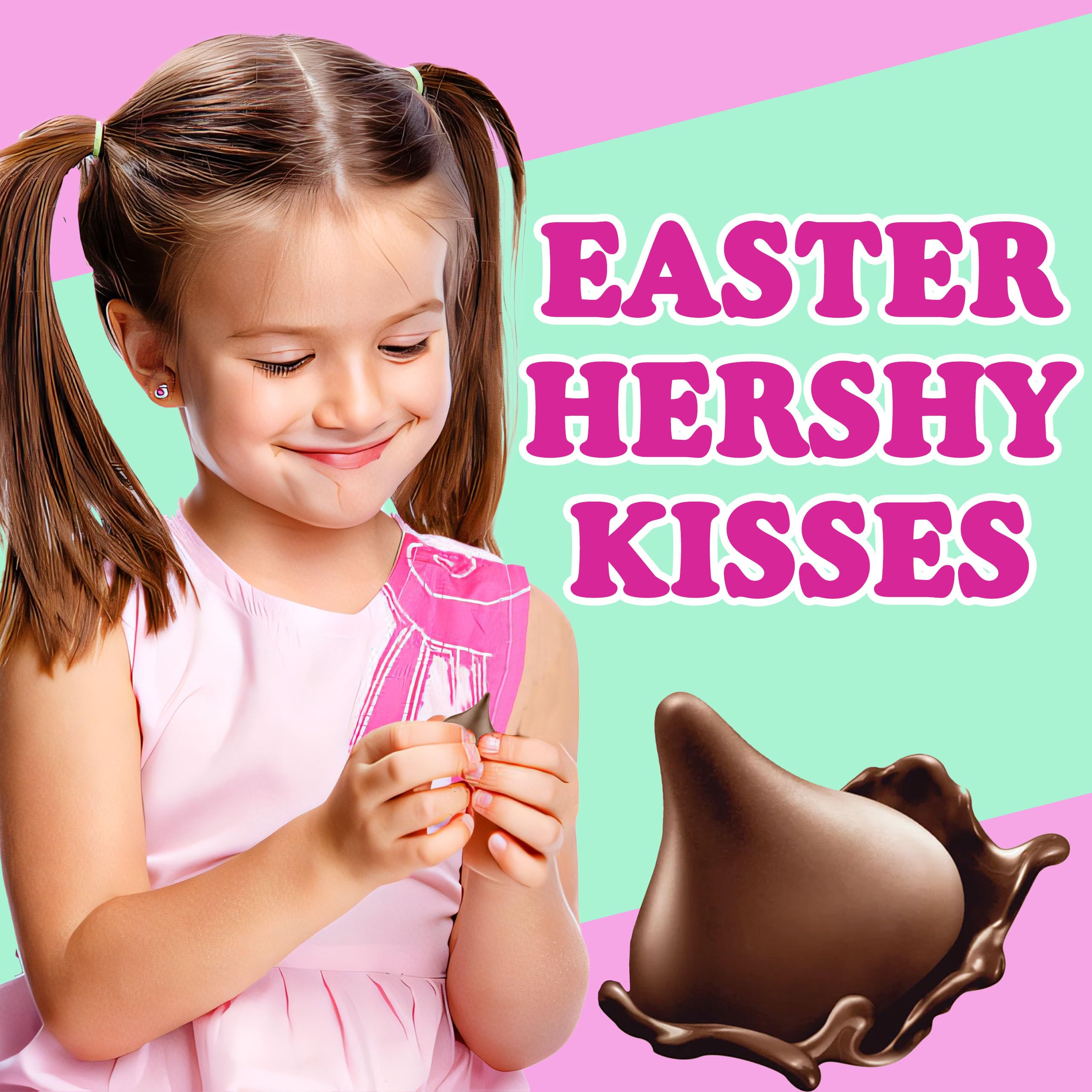Snapklik.com : Hershey Easter Kisses Milk Chocolate Candy, 4 Lbs Bulk ...