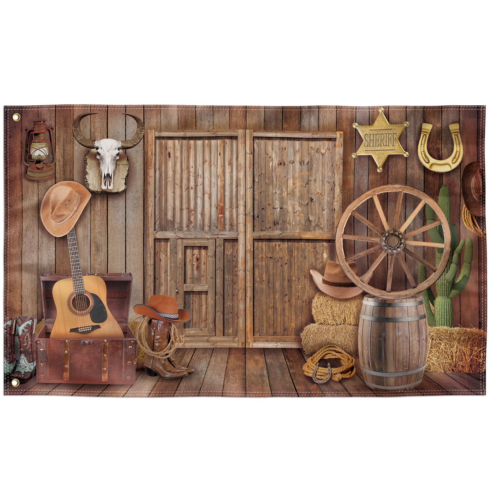 Buy 3x5ft Western Cowboy Banner Birthday Baby Shower Party Banner ...