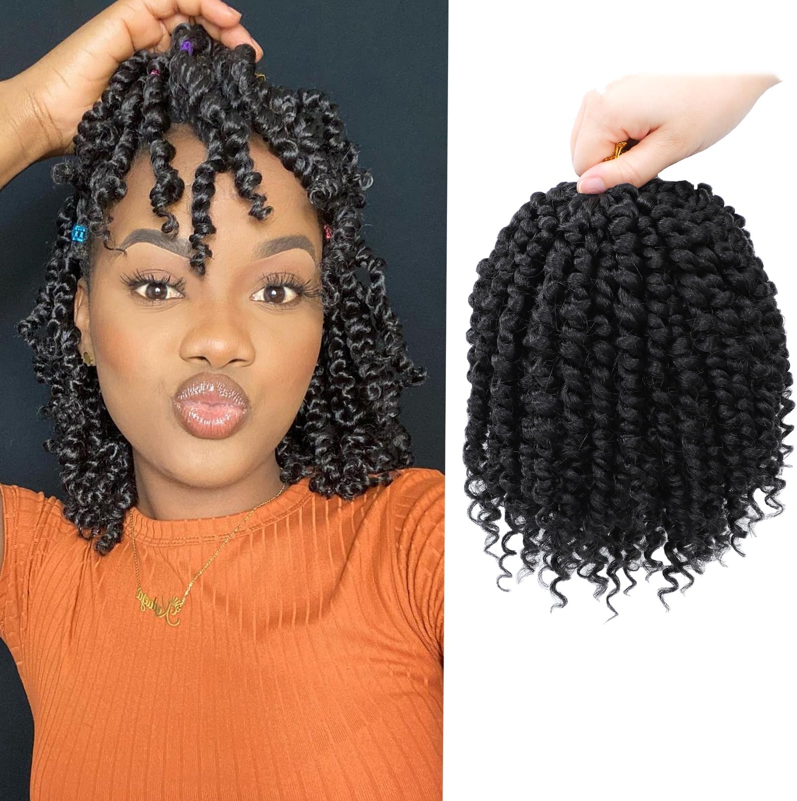 Amazon.com : Forevery Passion Twist Hair 8 Inch 9 Packs Passion Twist ...