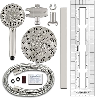 DEVA Dual Shower Head for Couples, Double Shower System for Two People, 6+3 Adjustable Spray ...
