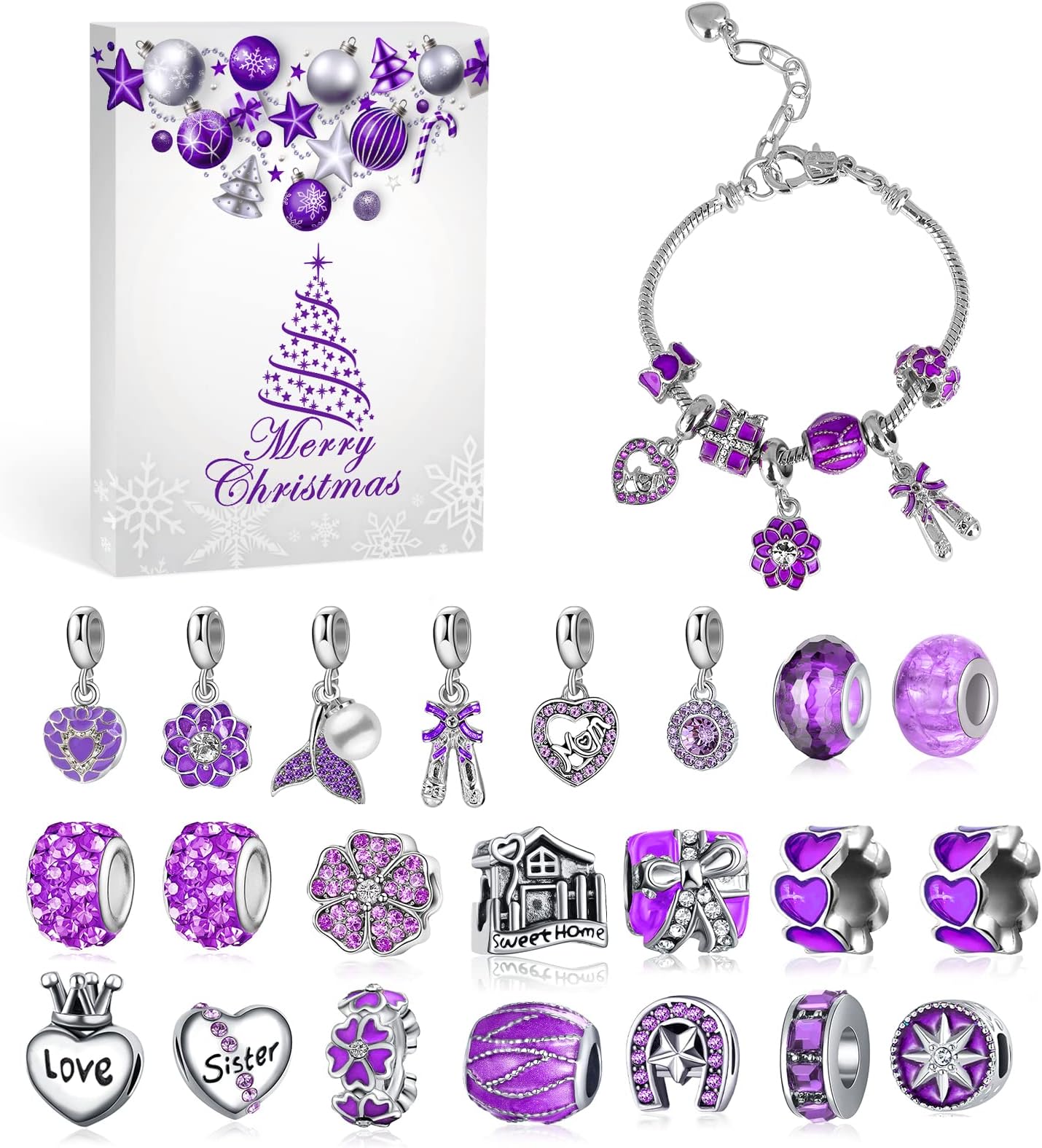 Amazon.com: Naler Jewelry Advent Calendar 2024, Christmas DIY Bracelet ...