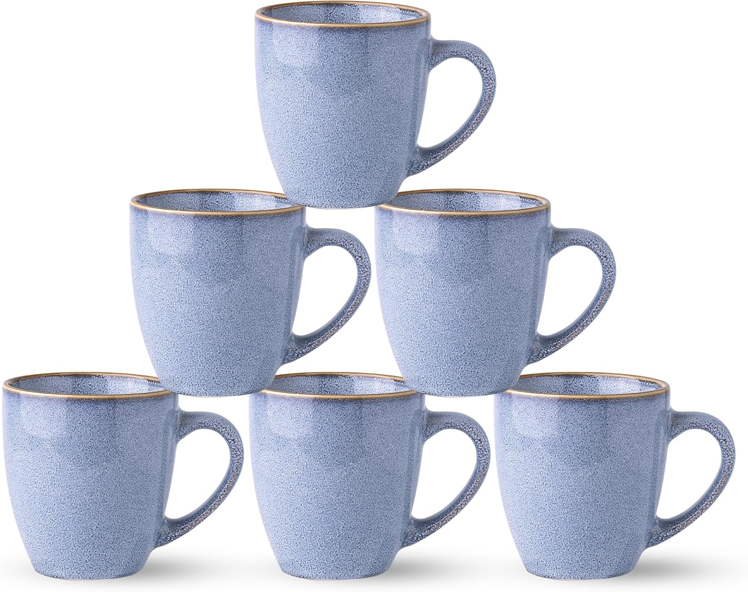 Amazon.com: GBHOME Ceramic Coffee Mugs Set of 6, 12oz Stoneware Coffee ...