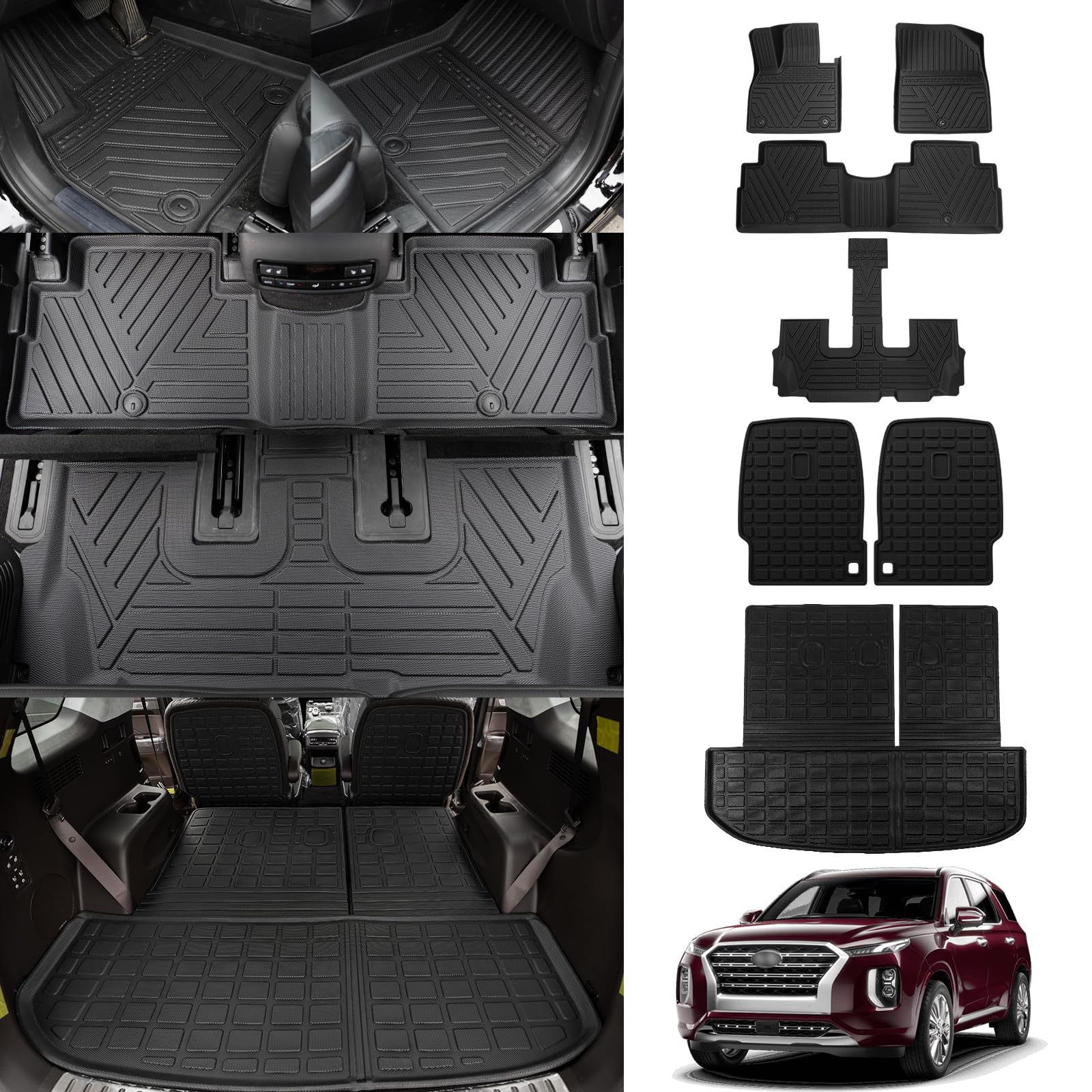 Amazon.com: Thinzyou Floor Mats Compatible with 2020-2025 Hyundai ...