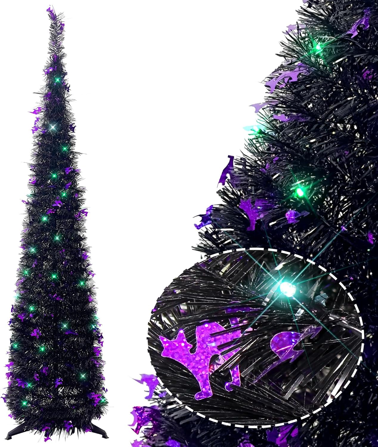 Amazon.com: Pop up Christmas Tree for Indoor Decoration 5FT Pre-lit ...