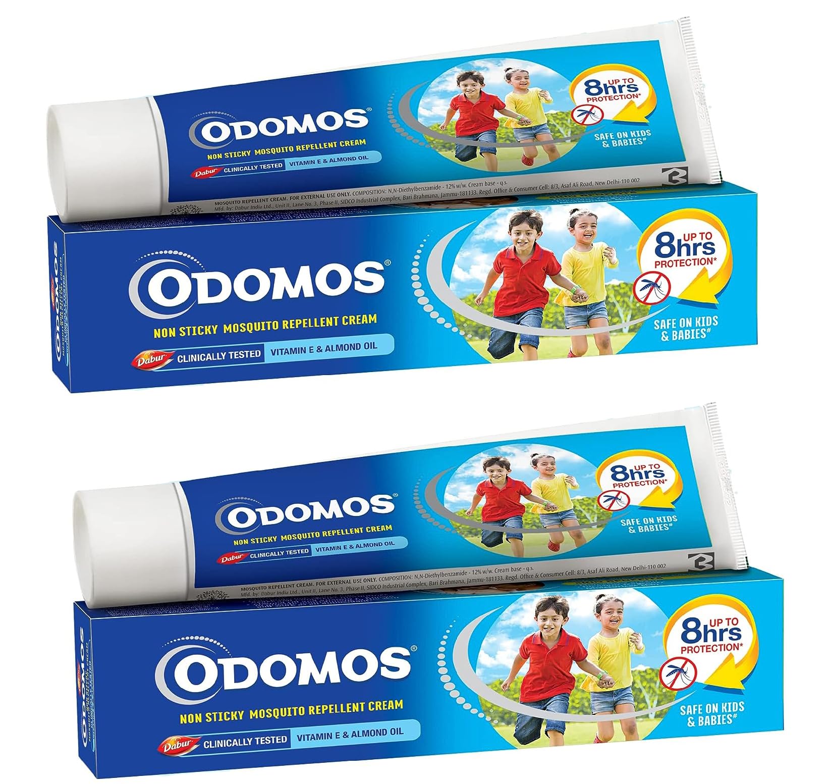 Odomos Non-Sticky Mosquito Insect Repellent Cream with Vitamin E ...