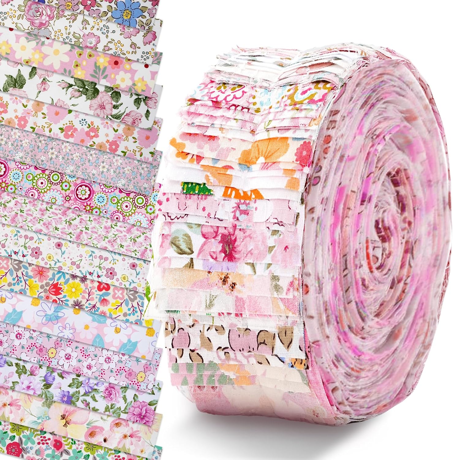 Amazon.com: Vanttokeey 40Pcs Jelly Roll Fabric Precut Strips for ...