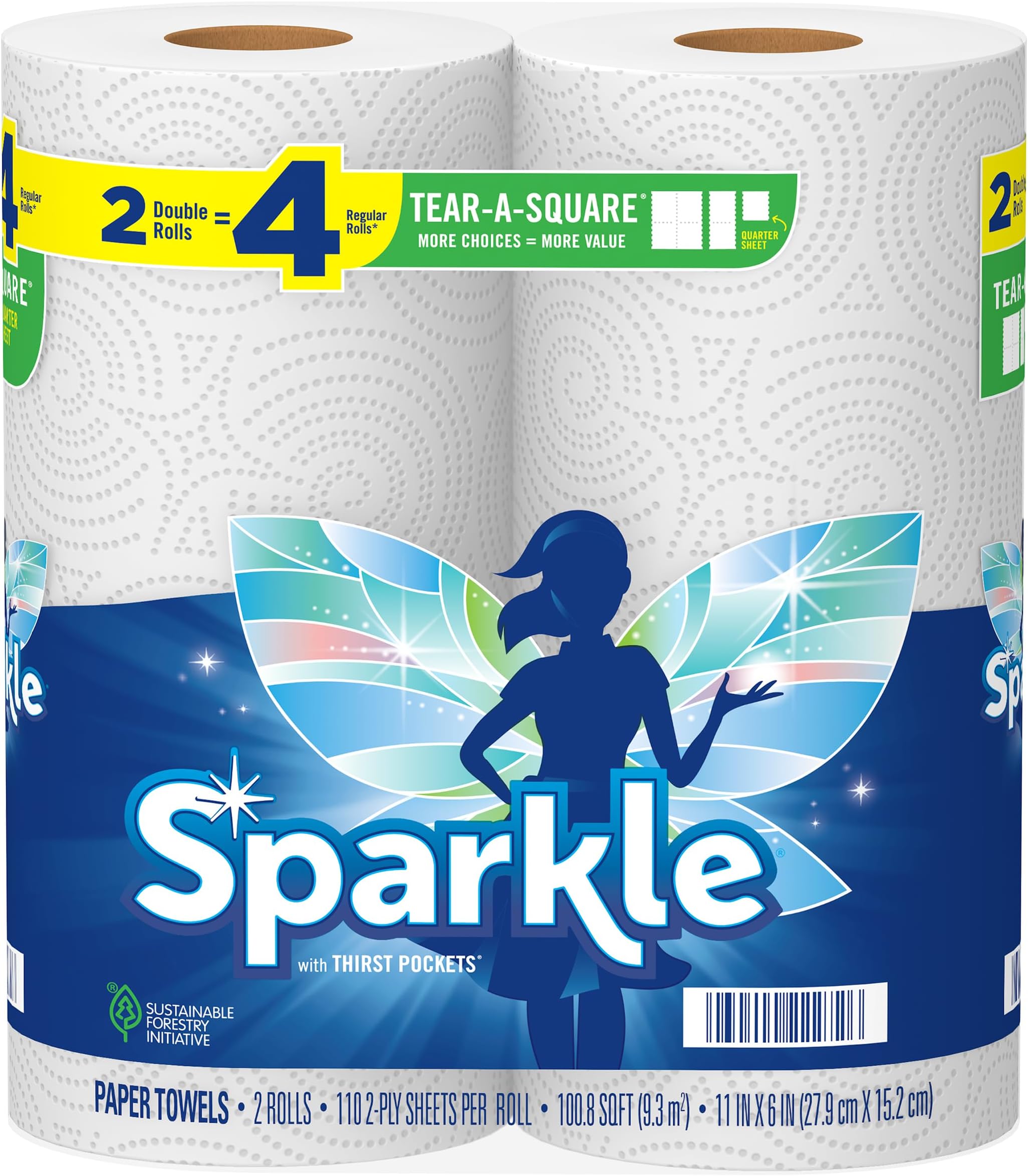 Amazon.com: Scott Paper Towels, Choose-A-Sheet, 6 Double Rolls = 12 ...