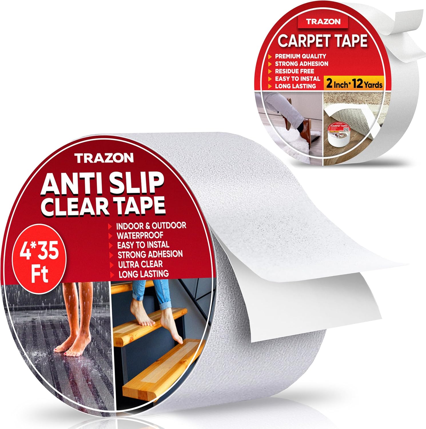 Amazon.com: Trazon Grip Tape - Heavy Duty Anti Slip Tape Clear Outdoor ...