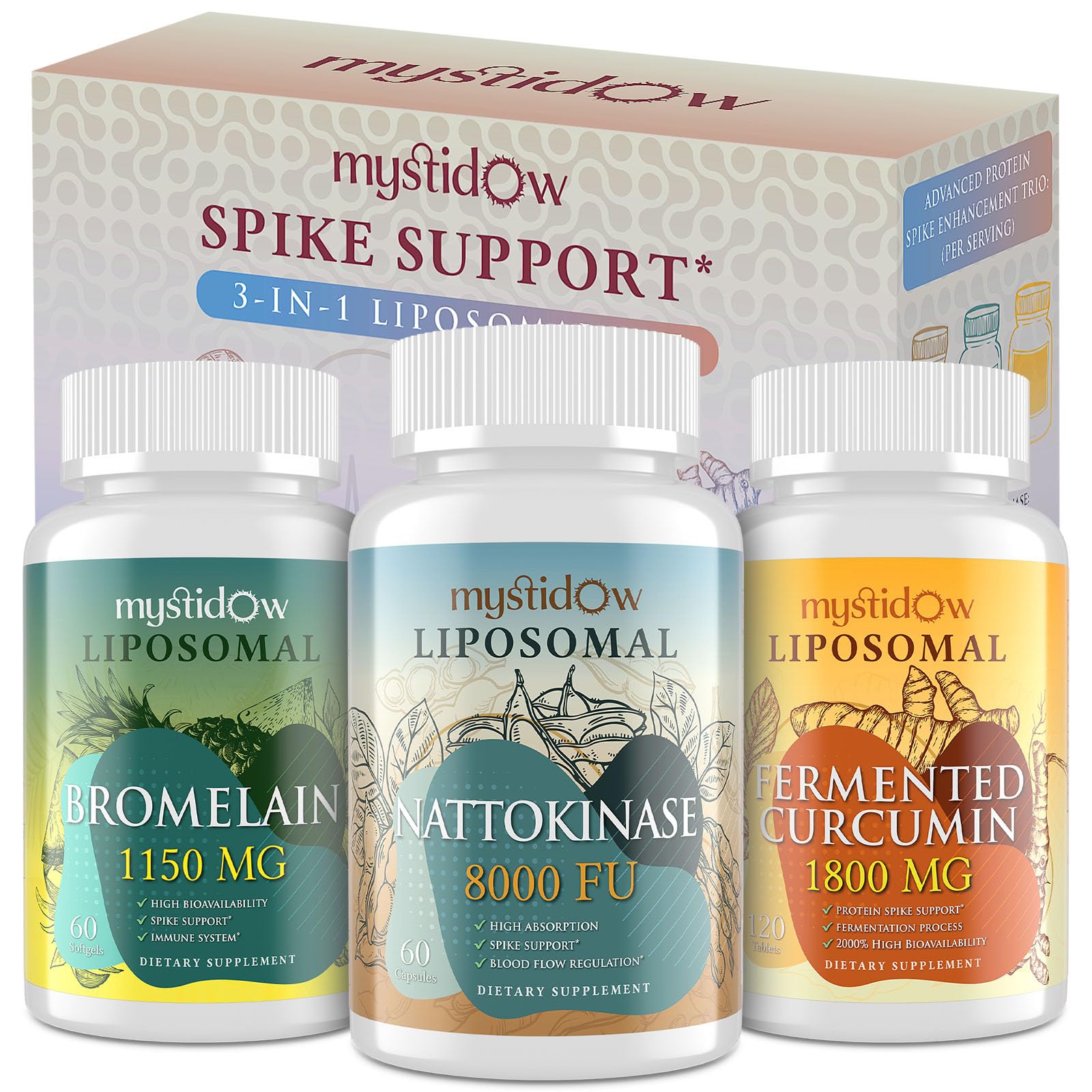 Snapklik.com : Spike Support Trio Liposomal Nattokinase 8000 FU 500mg ...