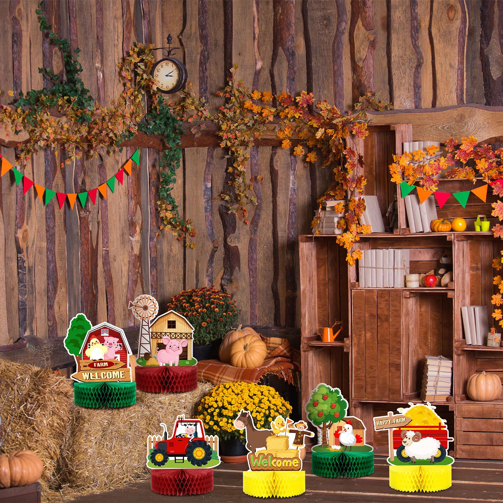 Farm To Table Centerpieces Big Dot Of Happiness Farm Animals Table