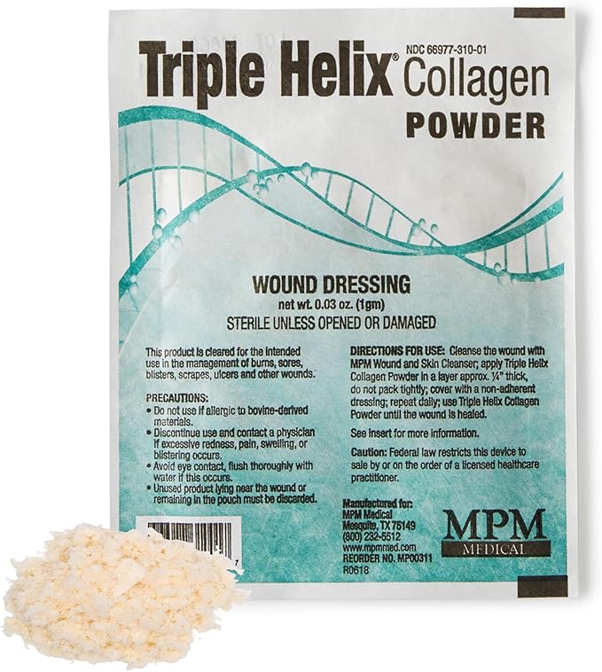 Amazon.com: Triple Helix Collagen Powder, 1g Pouch, Each, by MPM ...