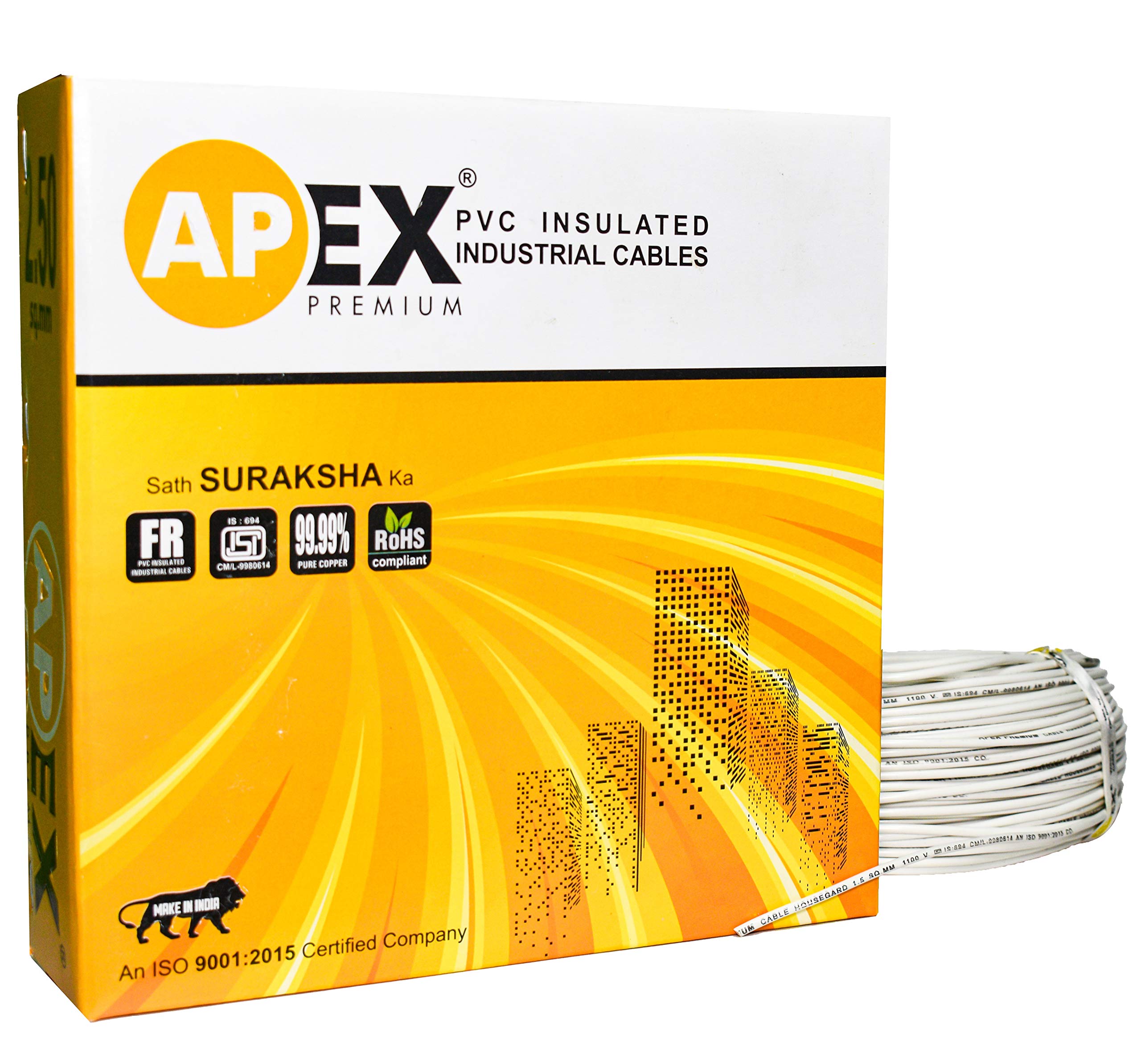 Buy APEX PREMIUM PVC Insulated Wire and Single Core Flexible Copper ...