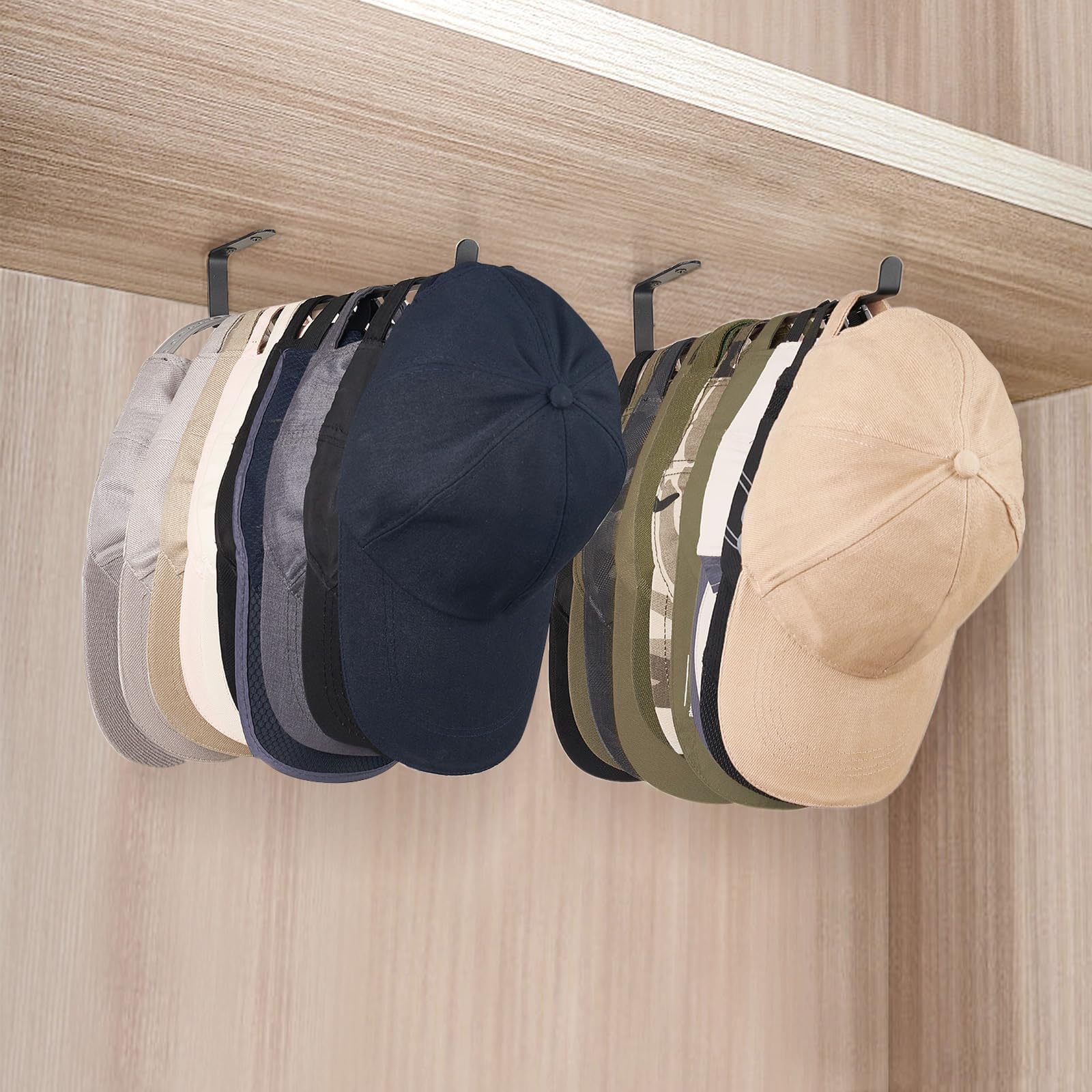 Amazon.com: Dahey Hat Racks for Baseball Caps Set of 2 Metal Hat ...
