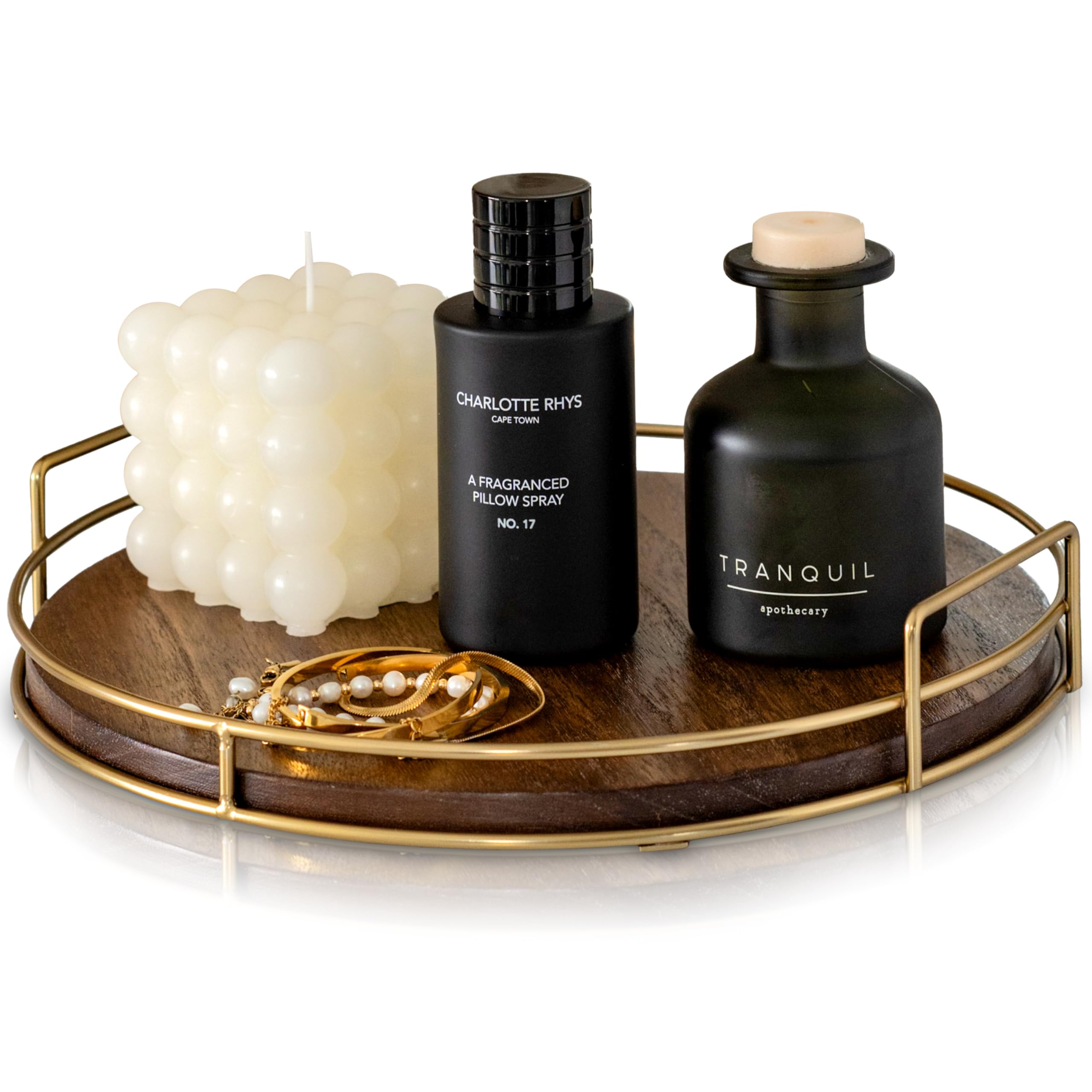 Amazon.com: Decorative Wooden Tray - Beautiful Coffee Table Tray That ...