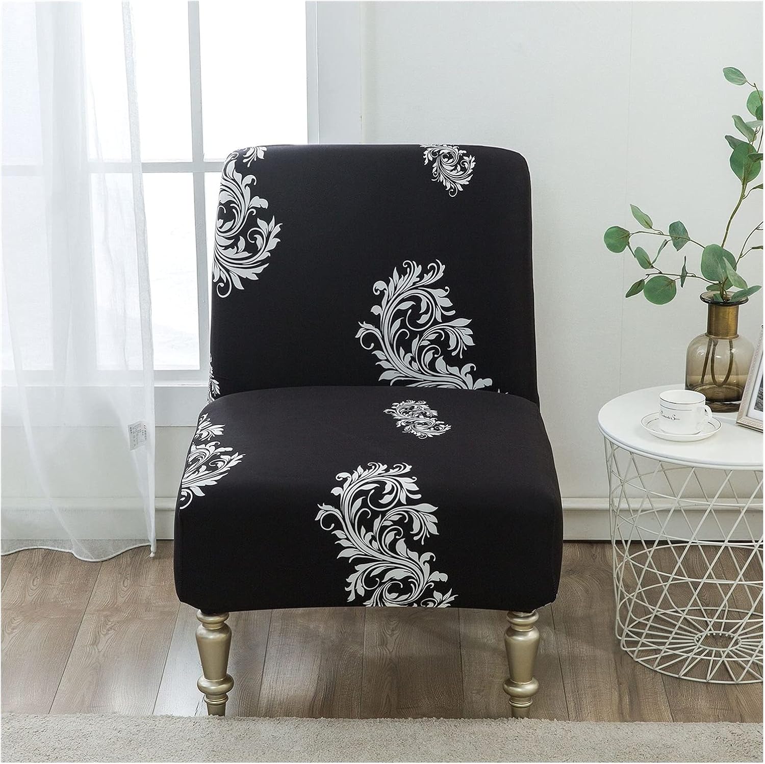 Amazon.com: Armless Chair Slipcover,Stretch Armless Accent Chair ...