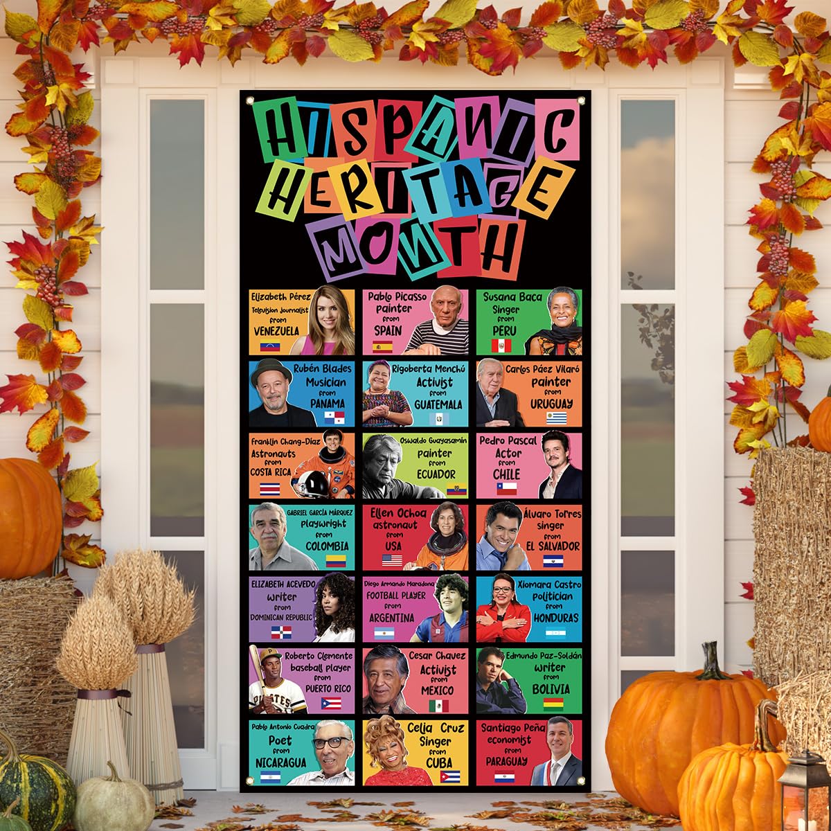 Amazon.com: Hispanic Heritage Month Door Cover Latin American Banner ...
