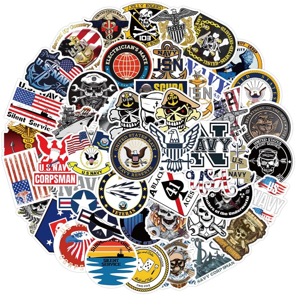 Amazon.com: 50Pcs U.S. Navy Stickers, United States Navy Pride Sticker ...