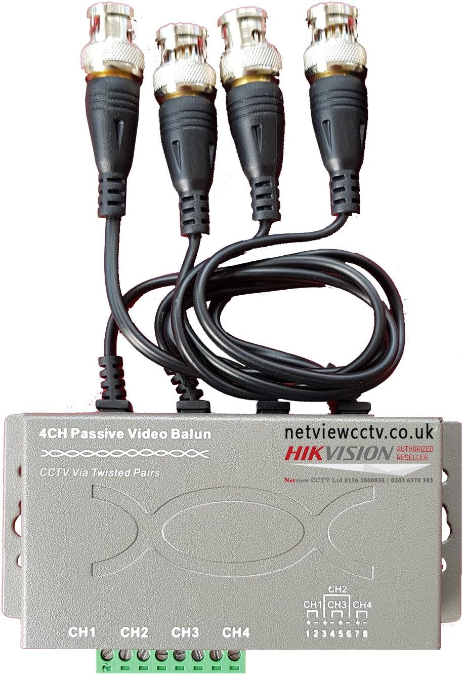 4 Channel HD Video Balun for TVI CVI AHD & Hikvison Turbo HD 2MP 3MP ...