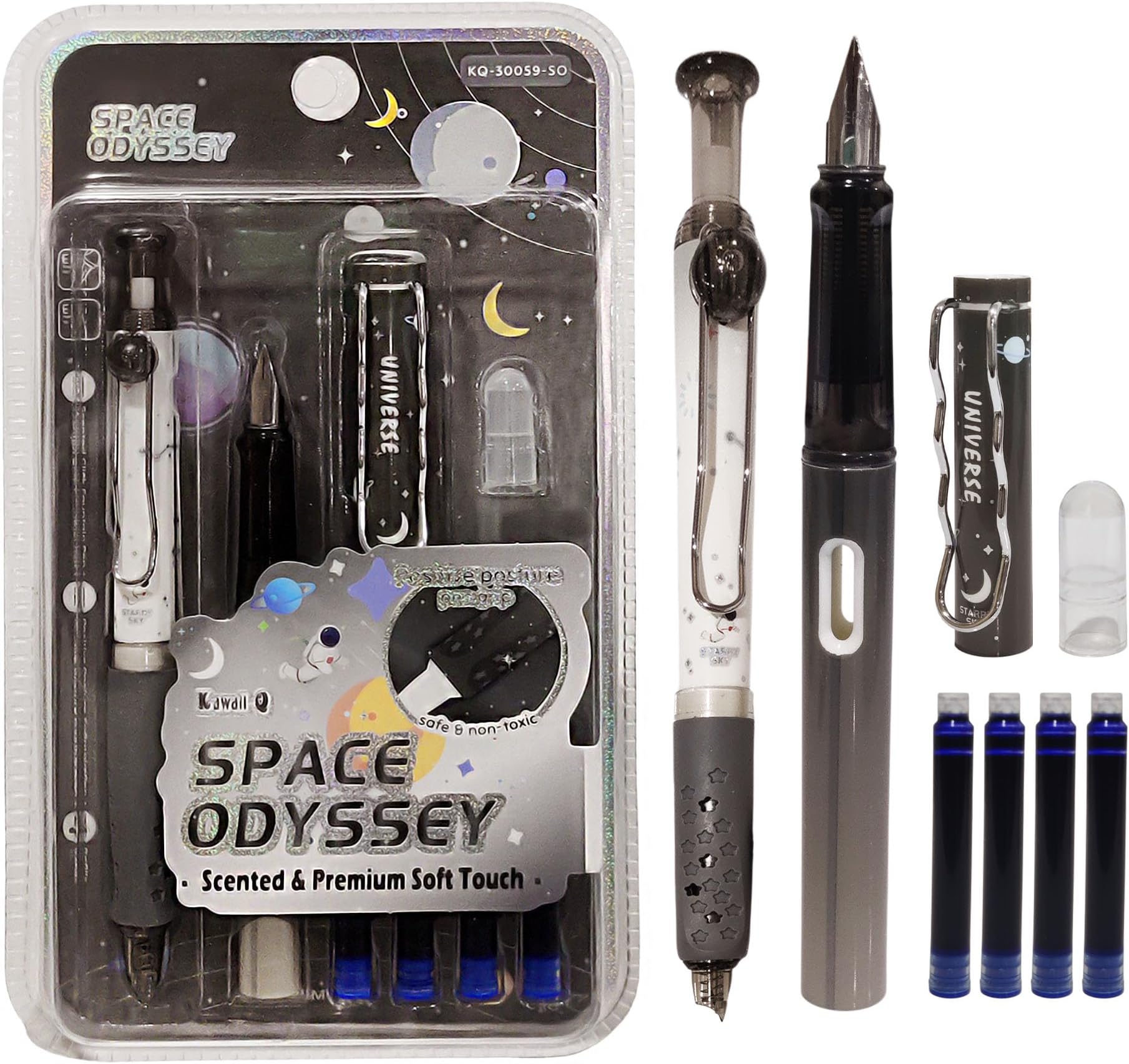 FunBlast Fountain Pen for Students, Space Theme Scented Fountain Pen ...