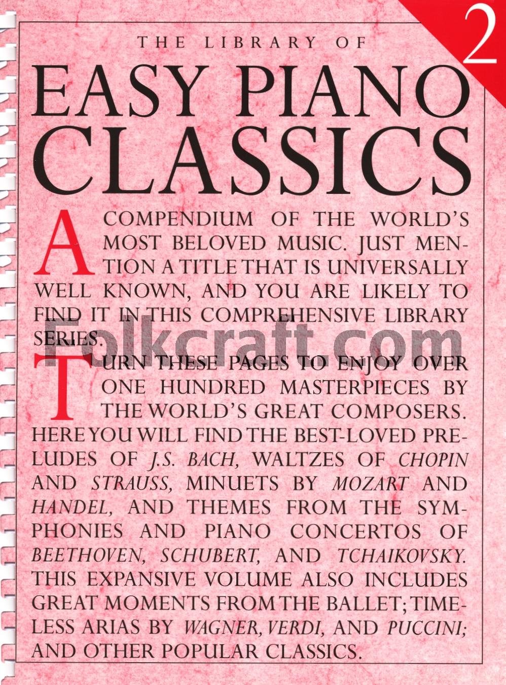 The Library of Easy Piano Classics 2: Amy Appleby: 9780825615665 ...