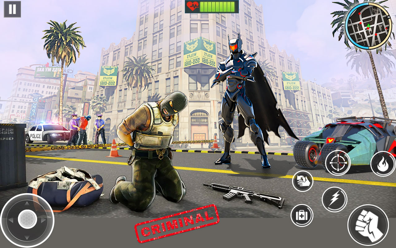 Bat Robot Rescue in Open World Game : Bat Hero : Bat Rope Hero ...