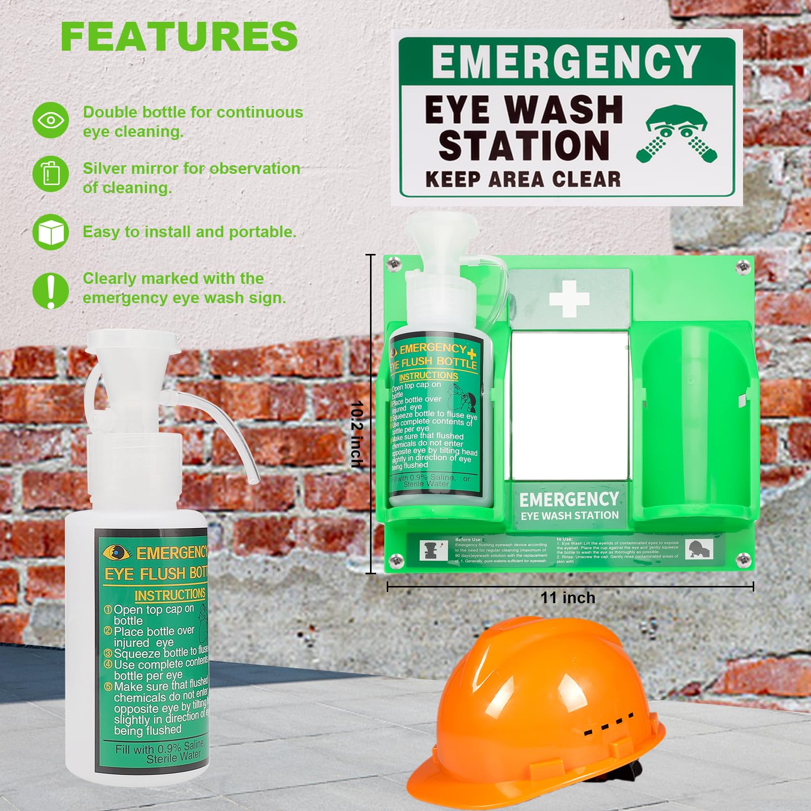 Snapklik.com : Yzzwer Portable Eyewash Station OSHA-Approved