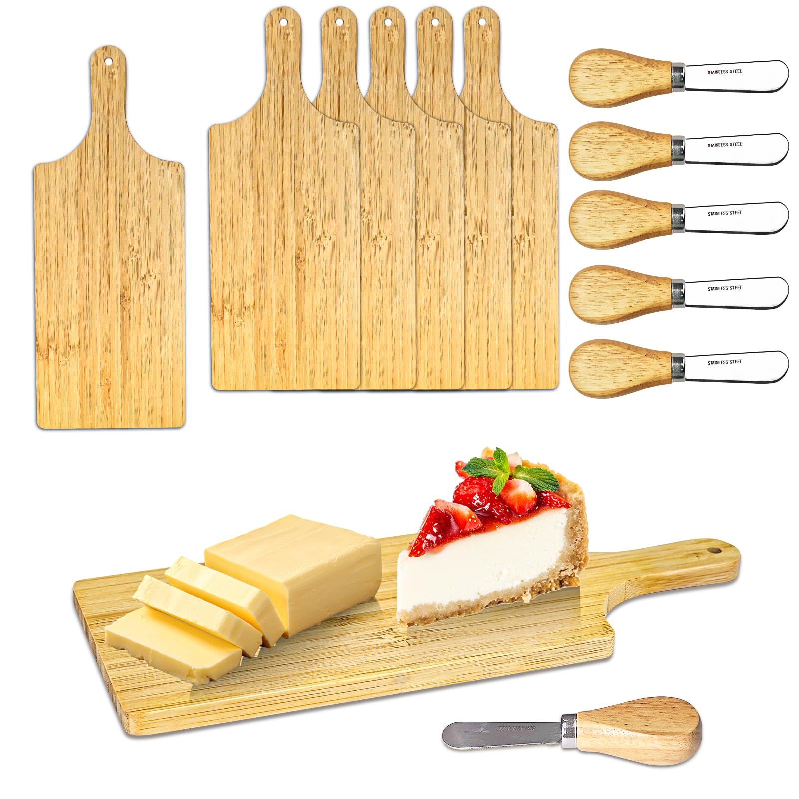Amazon.com: Mini Charcuterie Boards set of 6, Cutting Boards Wood ...