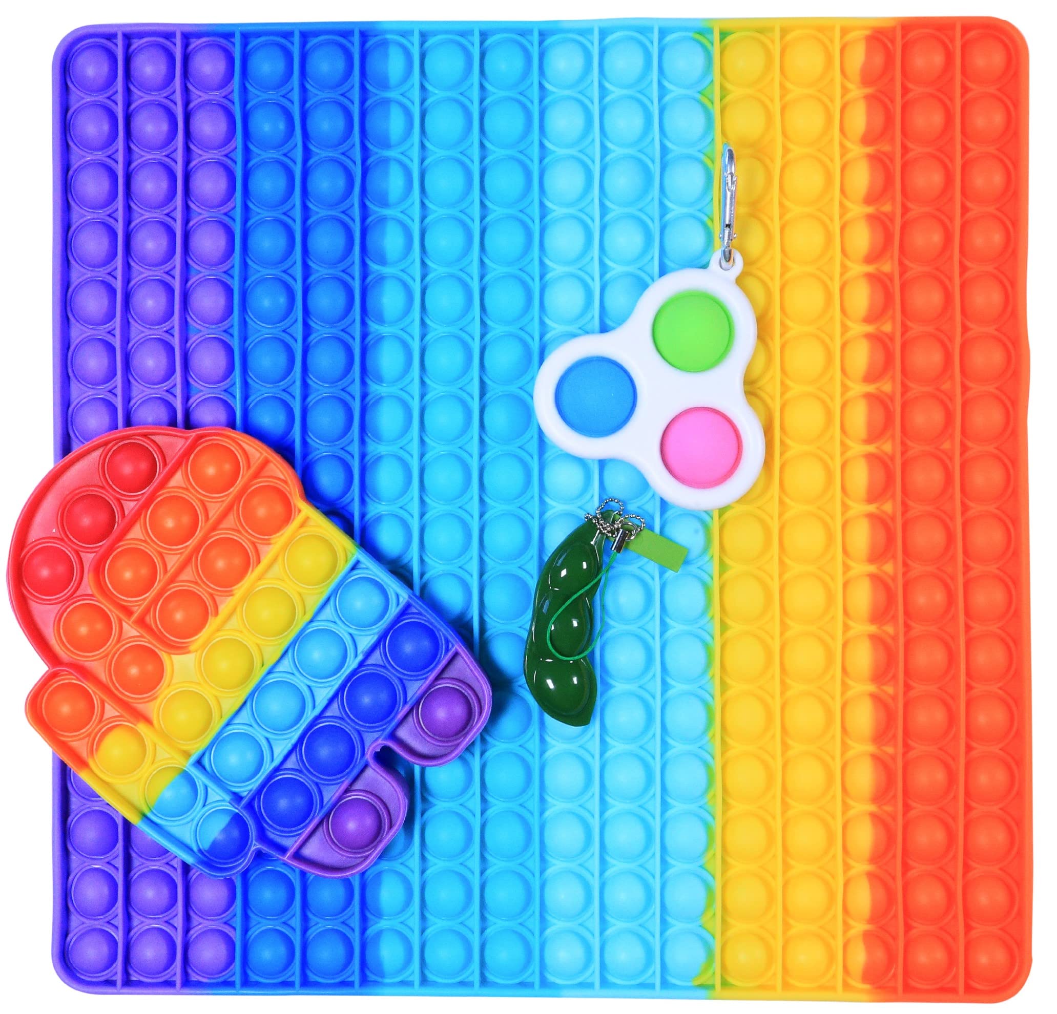 Buy Super (4) Jumbo Pack ,Huge pop it Fidget Toy,256 Bubbles,11.8 Inch ...